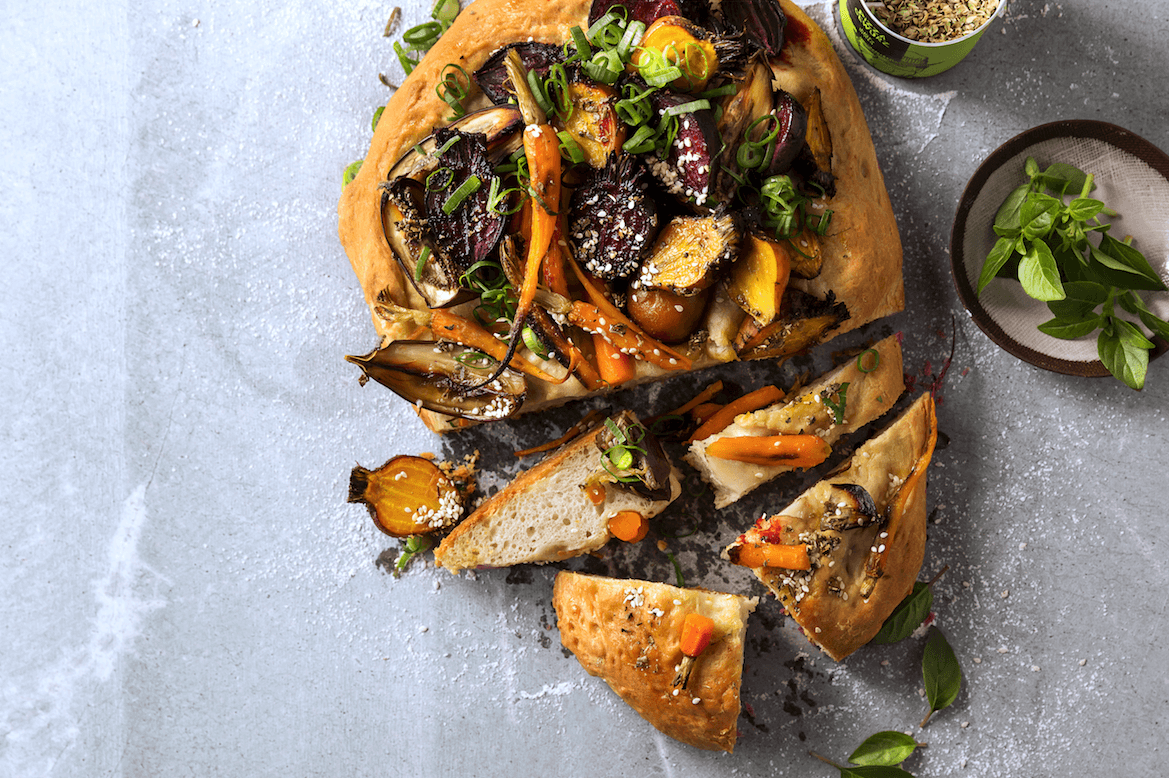 Gemüse Pizza Brot | Rezept | JUST SPICES®