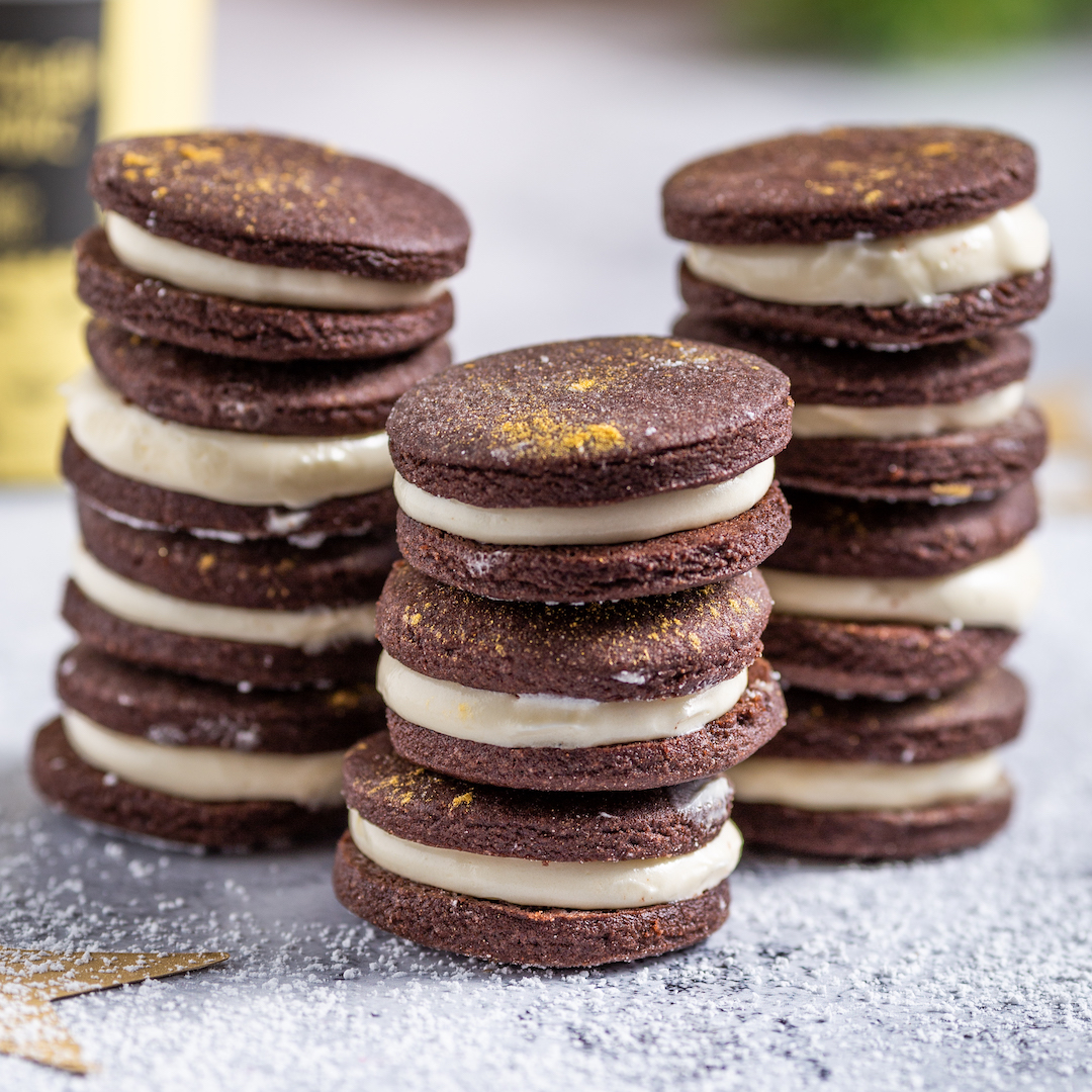 Vegane Doppelkekse mit heller Creme | Rezept | JUST SPICES®