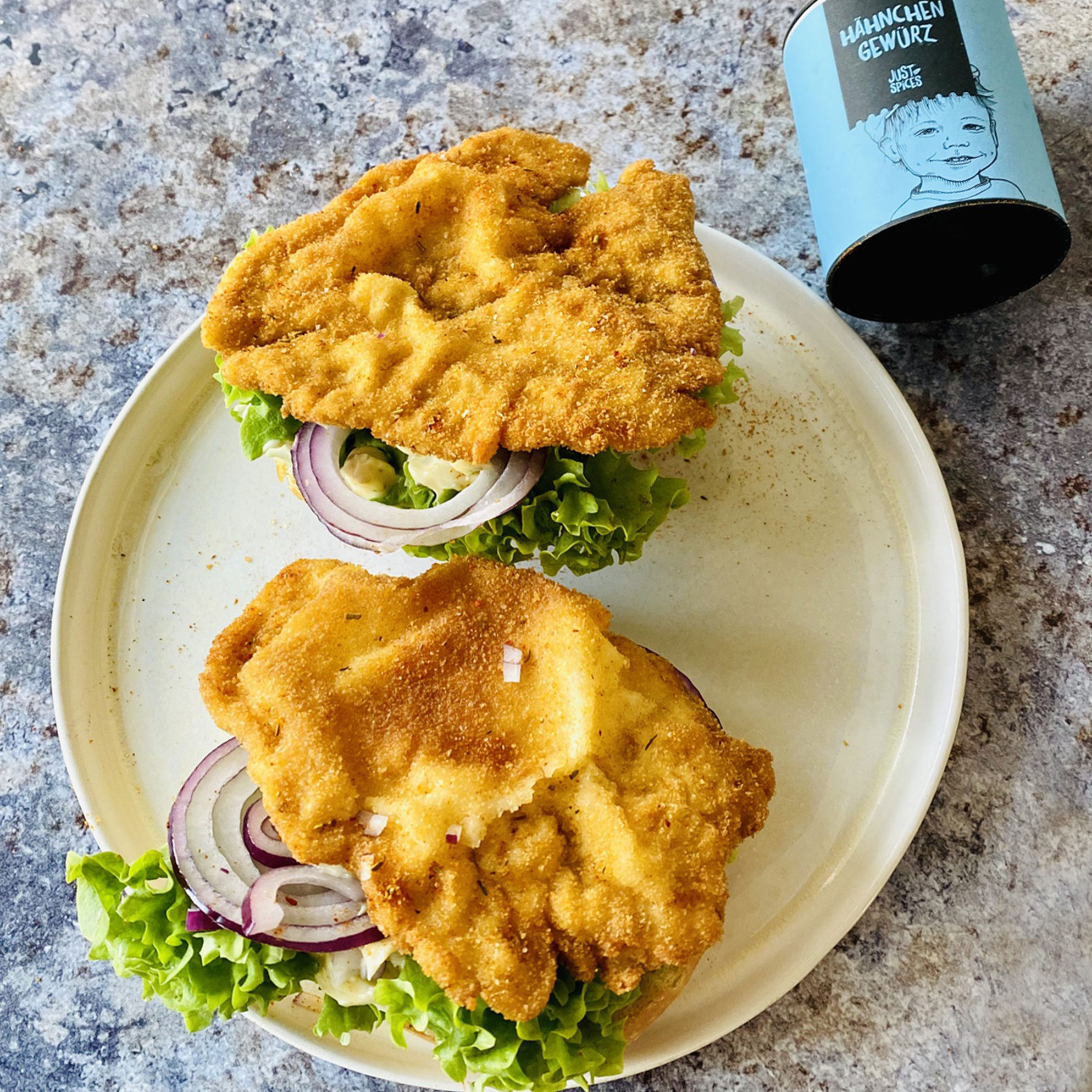 Hähnchen Schnitzelbrötchen | Rezept | JUST SPICES®